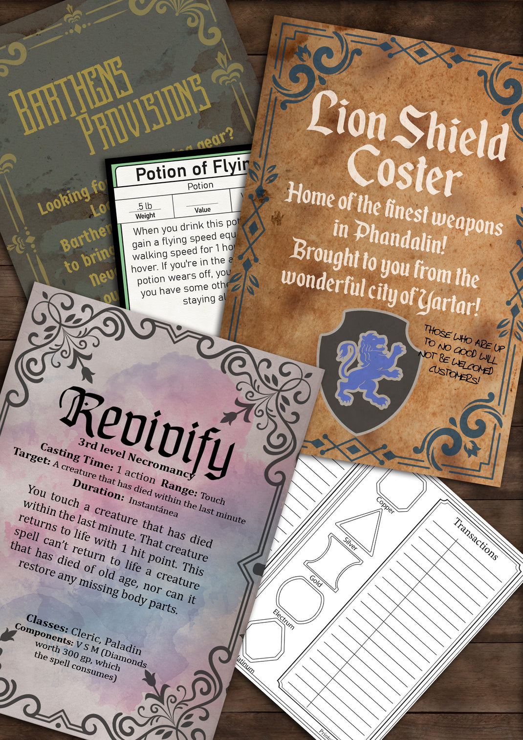 Free DnD Handouts – RPG Printables