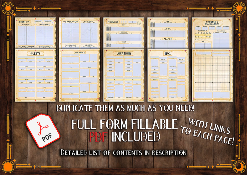 DnD Player Trackers – RPG Printables