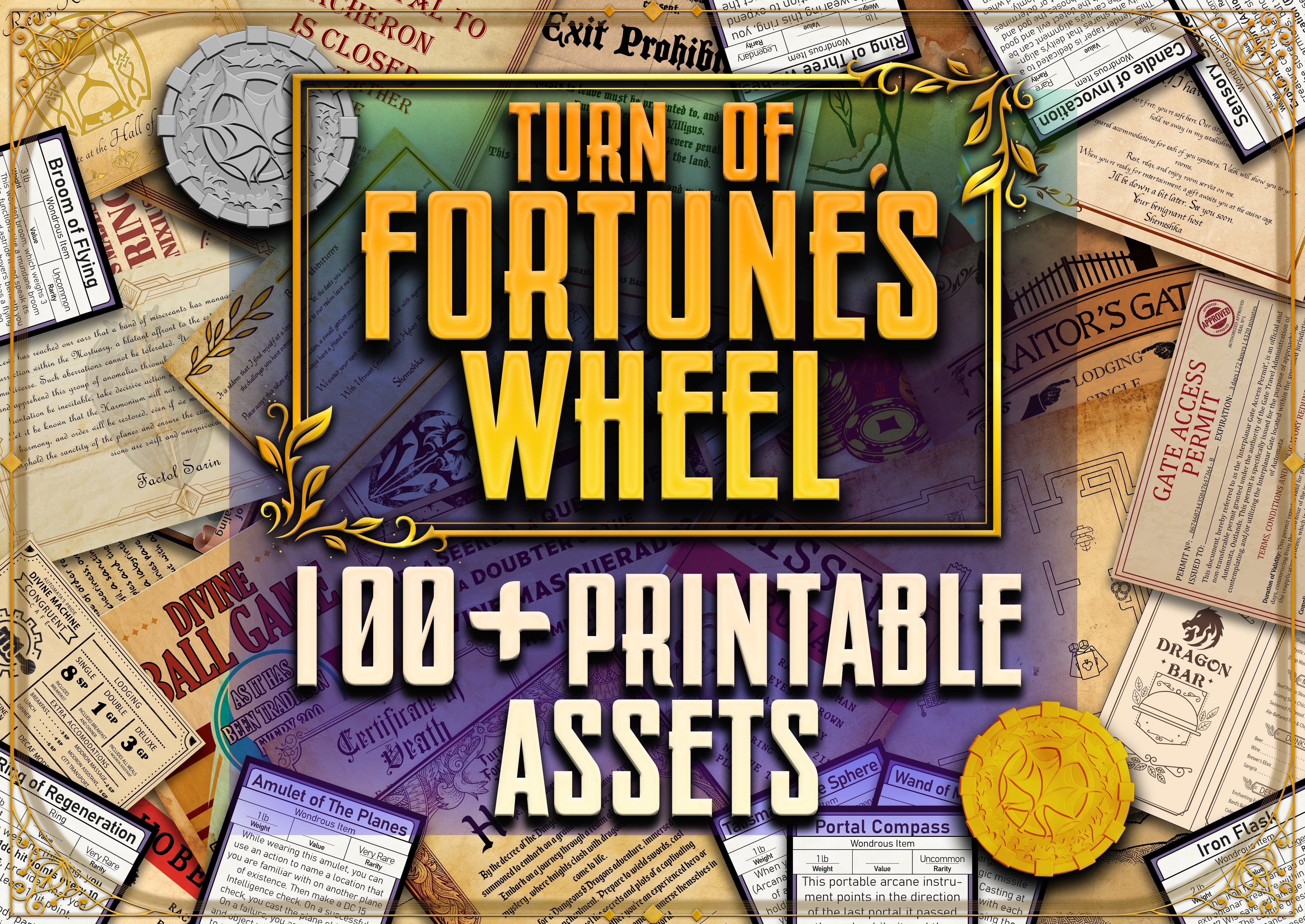 Turn of Fortune's Wheel D&D Handouts Bundle - Campaign Assets - DnD ...