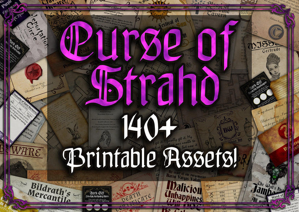 Curse of Strahd 140 + D&D Handouts and Assets Bundle - DnD - Dungeons ...