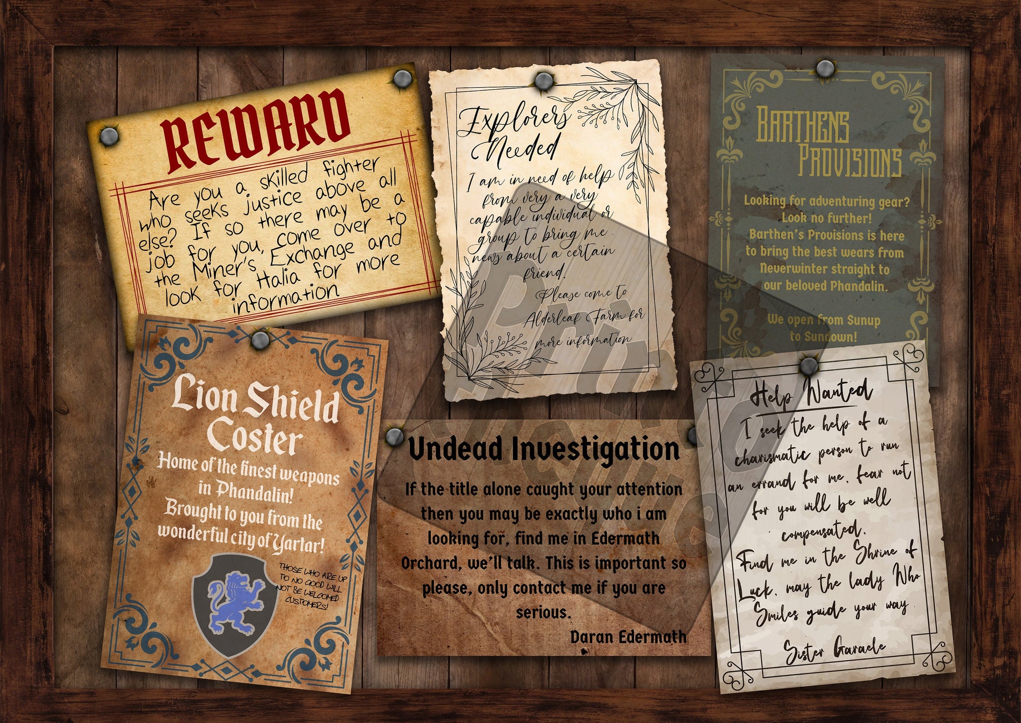 Lost Mine of Phandelver D&D Handouts Bundle - Campaign Assets - DnD ...