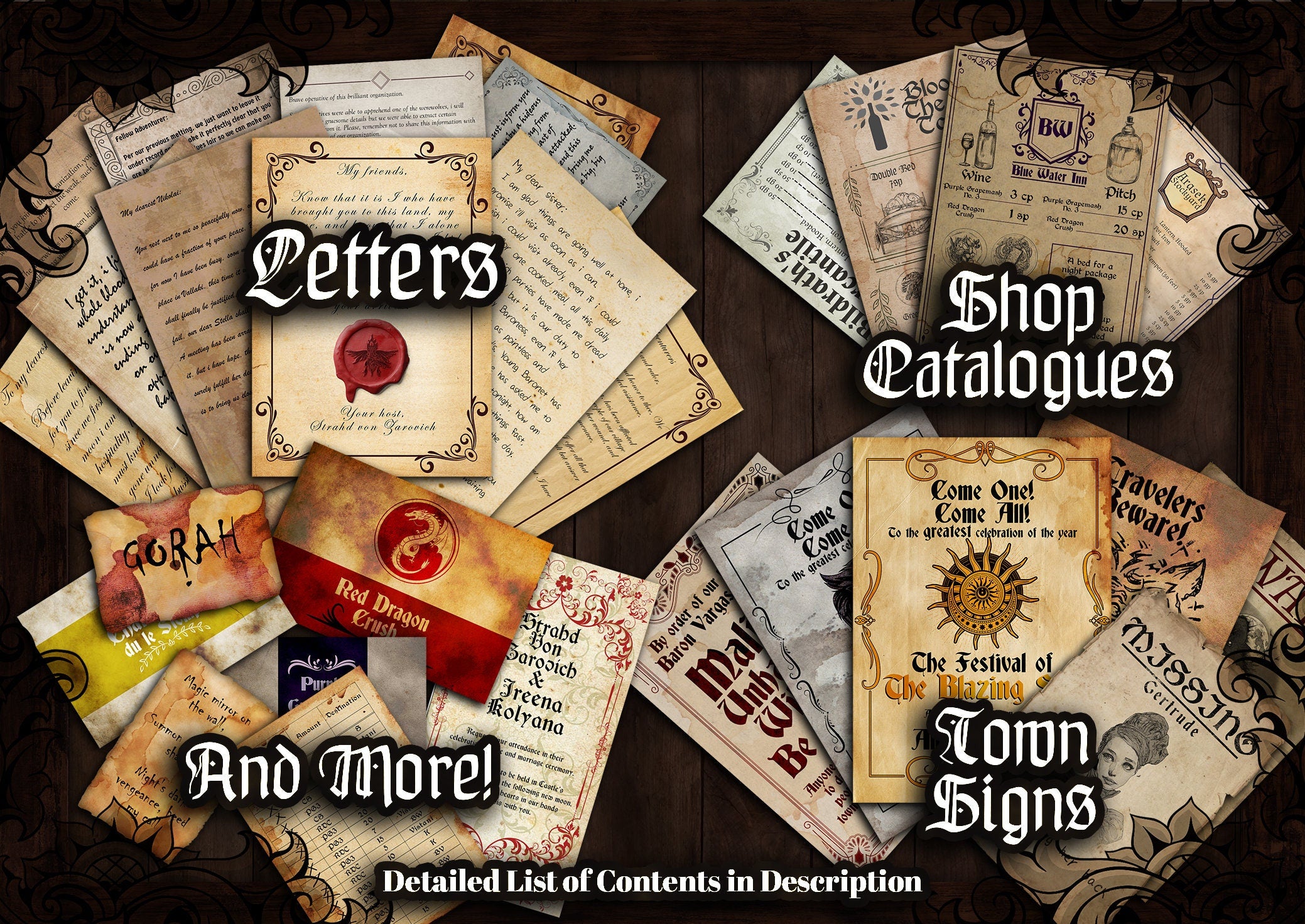 Curse of Strahd 140 + D&D Handouts and Assets Bundle - DnD - Dungeons ...