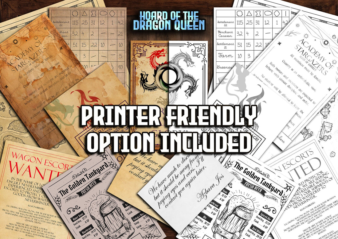 Hoard of the Dragon Queen 50 + D&D Handouts and Assets Bundle - DnD ...