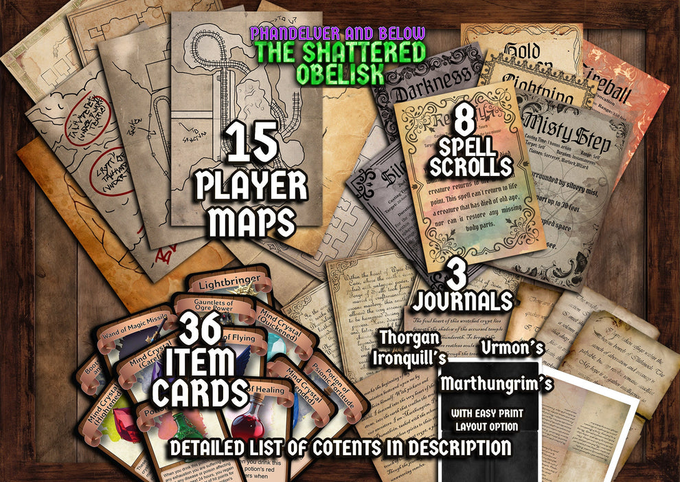 Phandelver and Below The Shattered Obelisk D&D Handouts Bundle - Campa ...