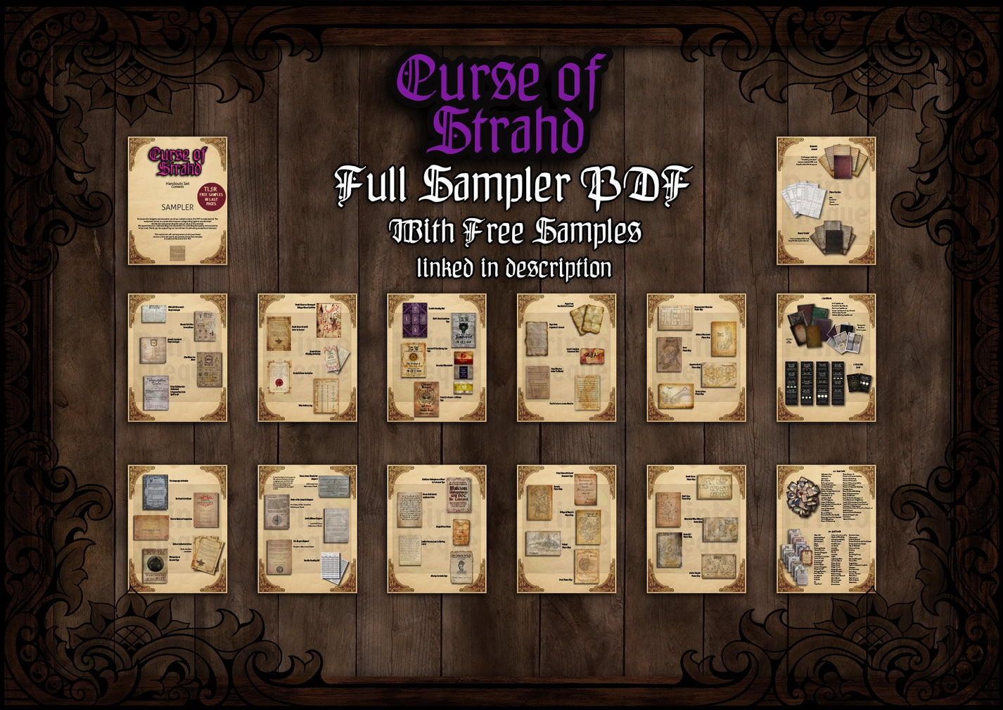 Curse of Strahd 140 + D&D Handouts and Assets Bundle - DnD - Dungeons ...
